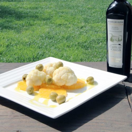 Receta de Ensalada de coliflor, naranja, aceitunas y aceite de oliva ...